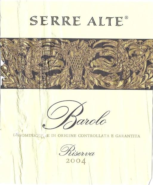 2004 Terre da Vino Barolo Serre Alte Riserva, Italy, Piedmont, Langhe ...