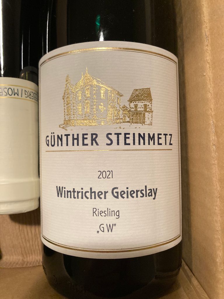 2021 Weingut Günther Steinmetz Wintricher Geierslay Riesling "GW ...