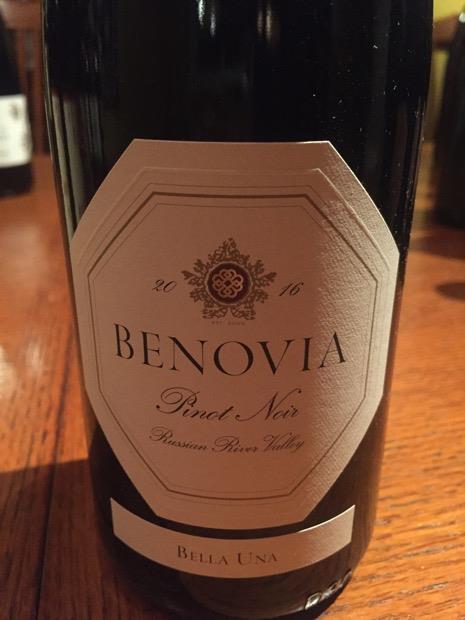 2016 Benovia Pinot Noir Bella Una, USA, California, Sonoma County ...