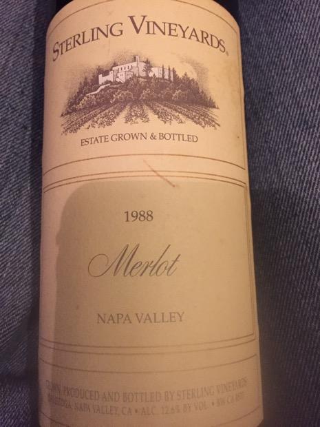 1988 Sterling Vineyards Merlot, USA, California, Napa Valley ...