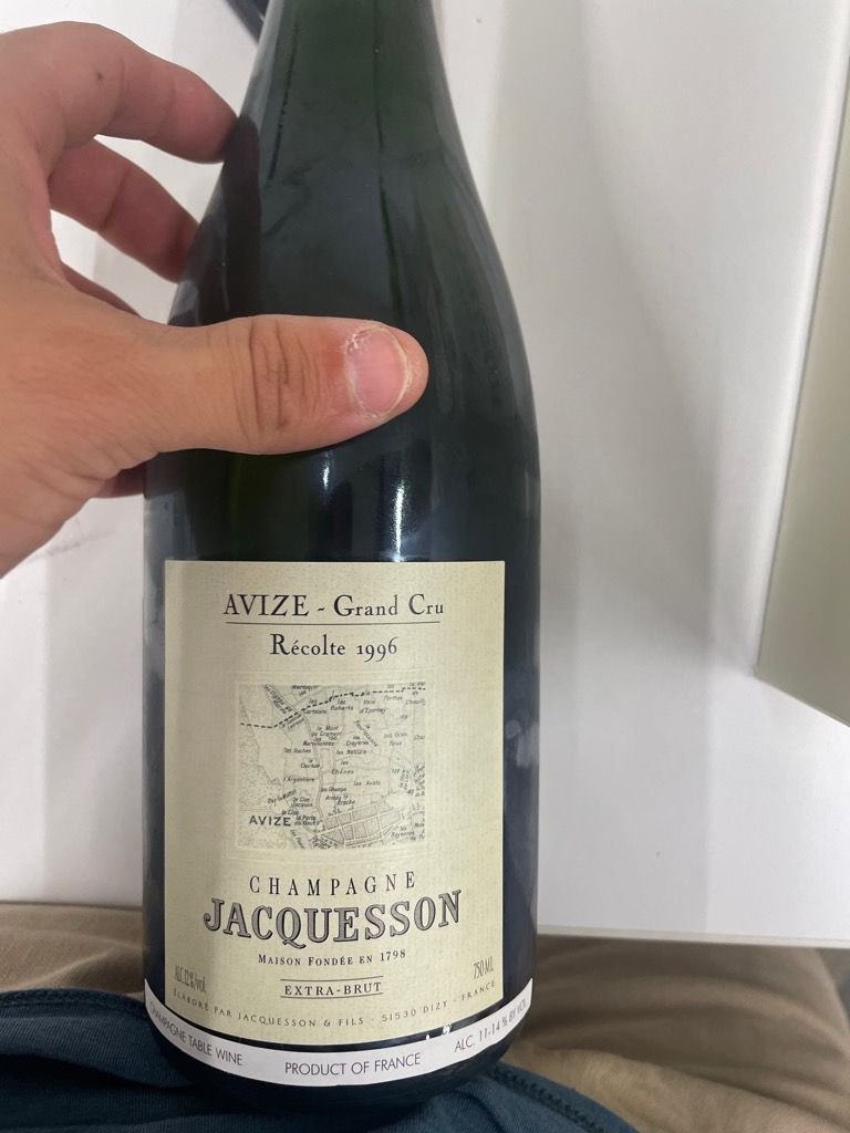 1996 Jacquesson & Fils Champagne Grand Cru Brut Avize, France ...
