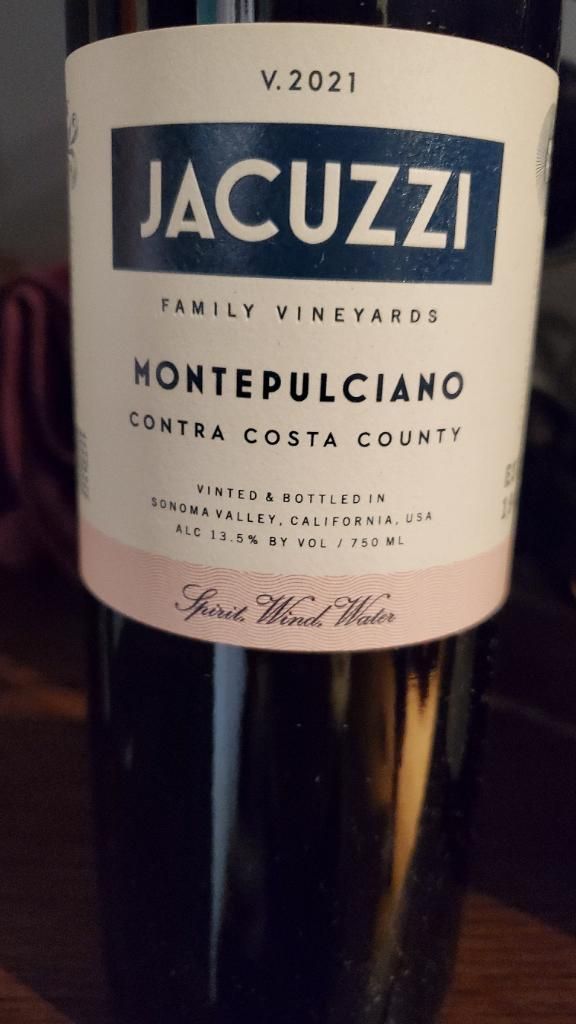 2021 Jacuzzi Family Vineyards Montepulciano, USA, California, Central ...