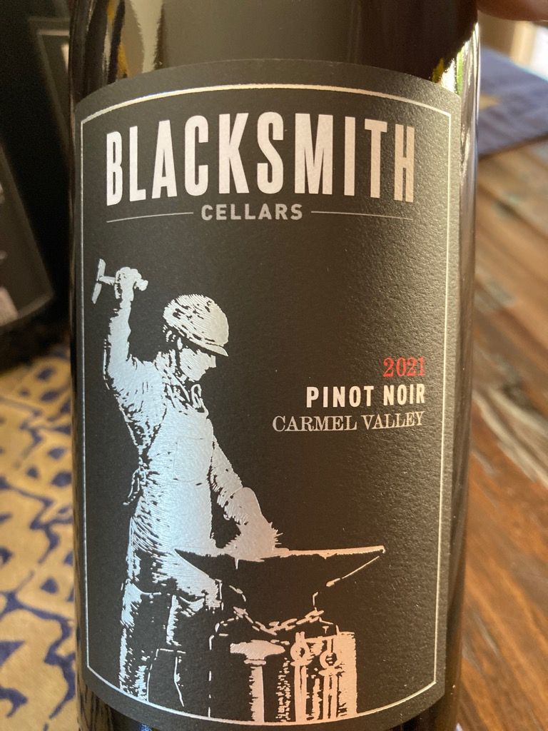 2021 Blacksmith Cellars Pinot Noir, USA, California, Central Coast ...