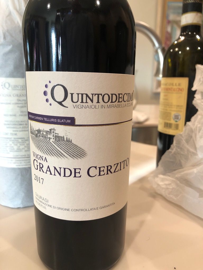 2018 Azienda Agricola Quintodecimo Taurasi Riserva Vigna Grande Cerzito ...