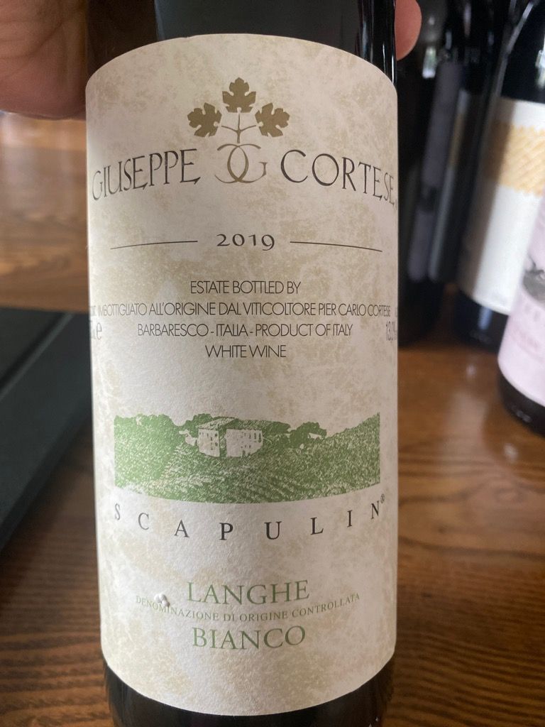 2019 Giuseppe Cortese Langhe Chardonnay Bianco Scapulin, Italy ...