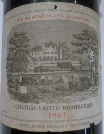 1963 Château Lafite Rothschild, France, Bordeaux, Médoc, Pauillac ...