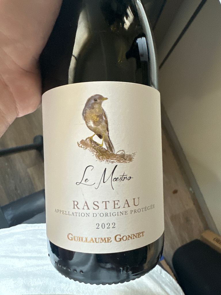 2022 Guillaume Gonnet Rasteau Le Maestro, France, Rhône, Southern Rhône ...