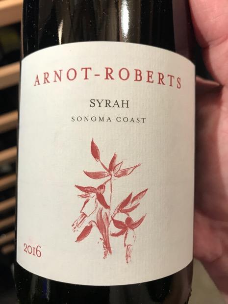 2016 Arnot-Roberts Syrah, USA, California, Sonoma County, Sonoma Coast ...