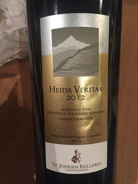 2011 St. Jodern Kellerei Heida Veritas, Switzerland, Valais, Wallis ...