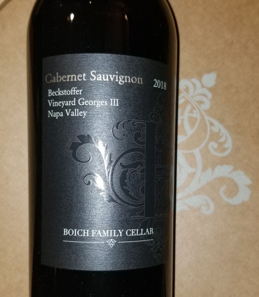2018 Boich Family Cellar Cabernet Sauvignon Beckstoffer Georges III ...