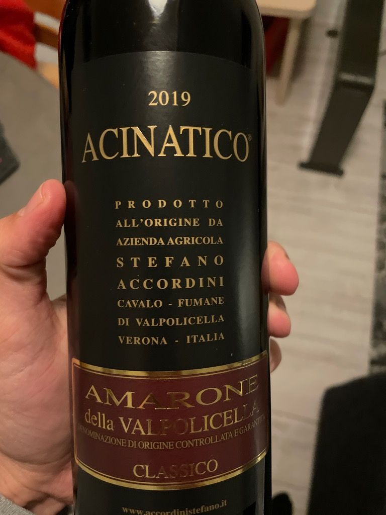 2019 Stefano Accordini Amarone della Valpolicella Classico Acinatico ...