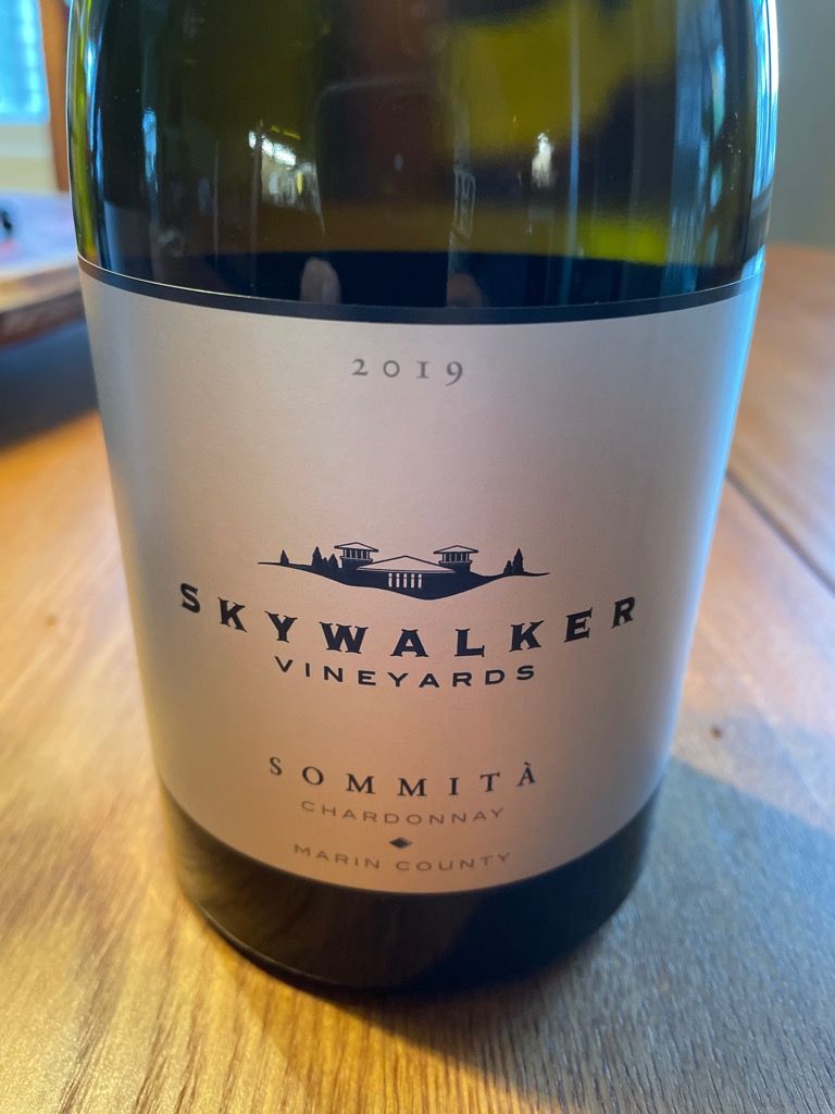 2019 Skywalker Vineyards Chardonnay Sommita, USA, California, San Francisco Bay, Marin County ...