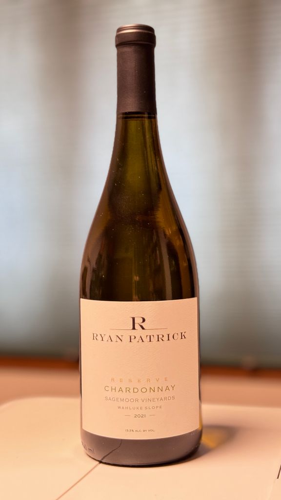 2021 Ryan Patrick Vineyards Chardonnay Reserve Sagemoor Vineyards, USA ...