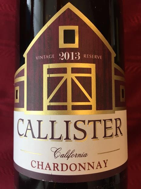2014 Callister Cellars Chardonnay Vintage Reserve, USA, California ...