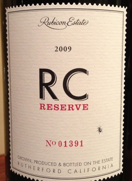 2008 Rubicon Estate Syrah RC Reserve, USA, California, Napa Valley ...