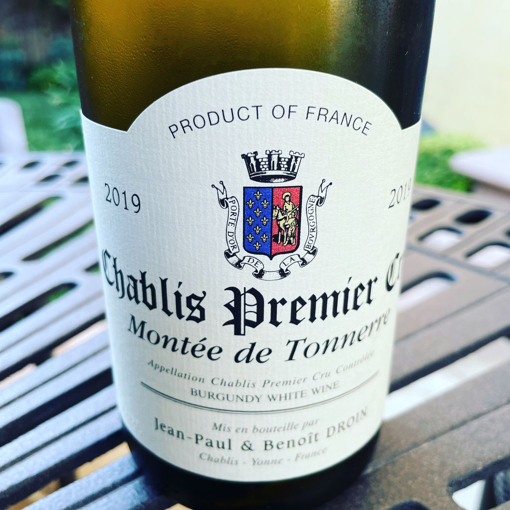 2019 Jean-Paul & Benoit Droin Chablis 1er Cru Montée de Tonnerre ...
