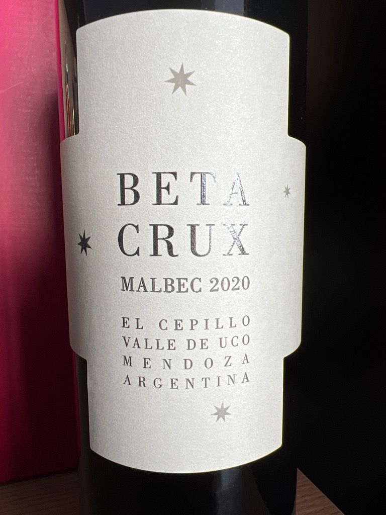 2020 Alfa Crux Agostino Wines Malbec Beta Crux, Argentina, Mendoza ...