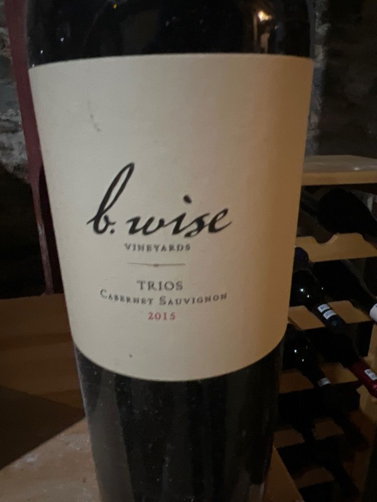 2015 B. Wise Vineyards Cabernet Sauvignon Trios, USA, California ...