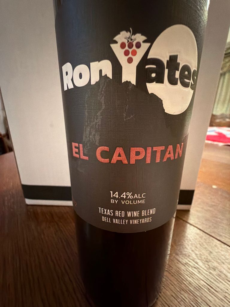 2023 Ron Yates El Capitan Dell Valley Vineyards, USA, Texas - CellarTracker