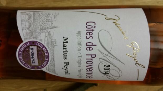 2014 Marius Peyol Côtes de Provence Rosé, France, Provence, Côtes de ...