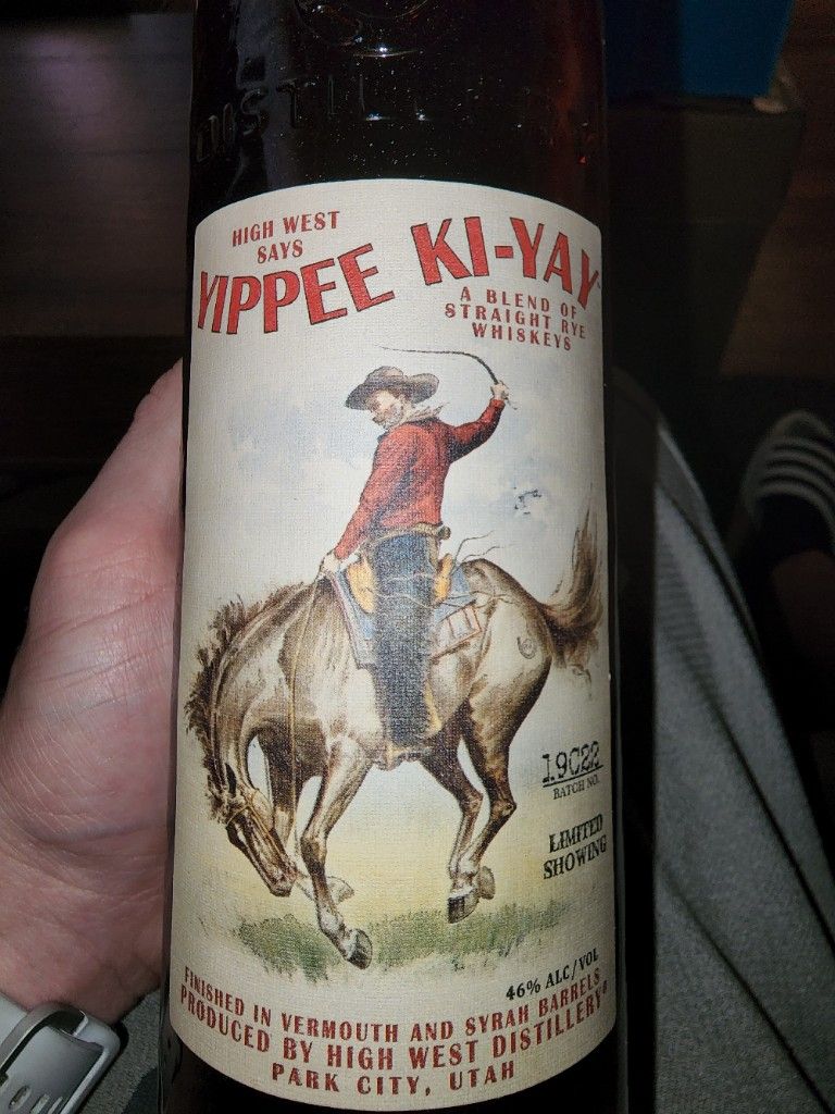 2019 High West Yippee Ki-Yay Blended Straight Rye Whiskey, 46.0%, USA ...
