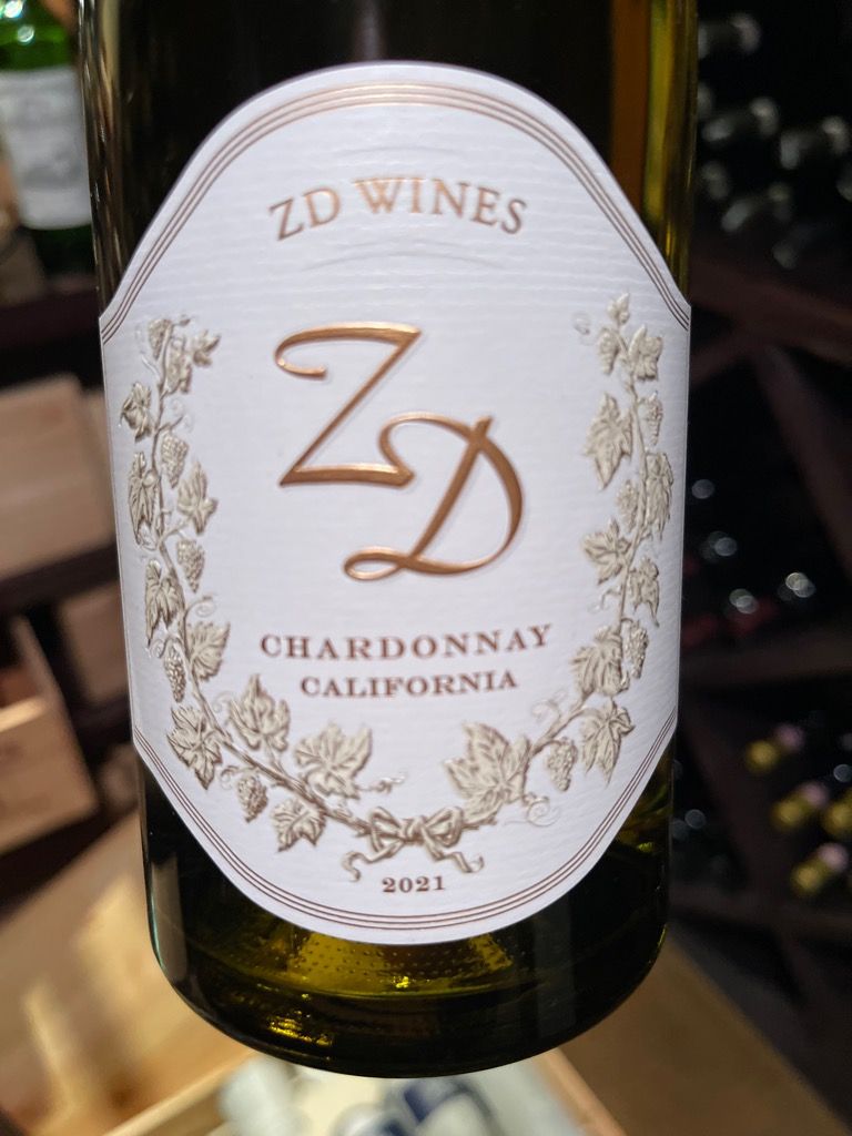2022 ZD Wines Chardonnay, USA, California, Napa Valley - CellarTracker