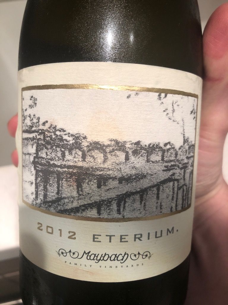 2012 Maybach Family Vineyards Chardonnay Eterium, USA, California ...