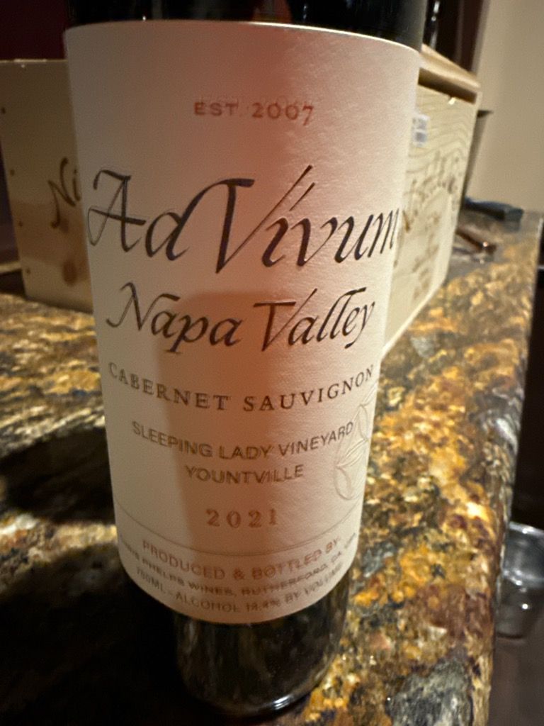 2020 Ad Vivum Cellars Cabernet Sauvignon Sleeping Lady Vineyard, USA ...