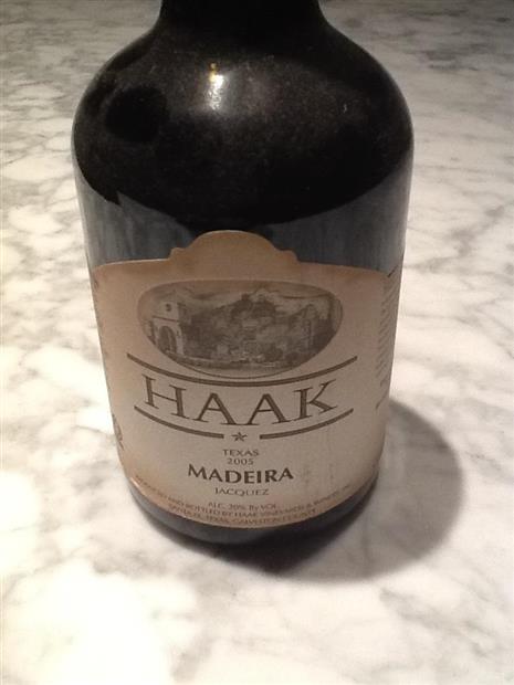 2003 Haak Jacquez Madeira, USA, Texas - CellarTracker