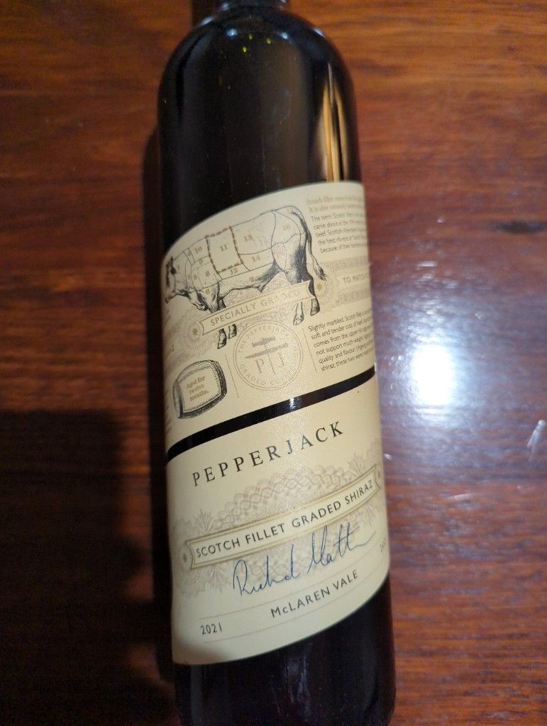2021 Pepperjack Shiraz Scotch Fillet Graded, Australia, South Australia ...