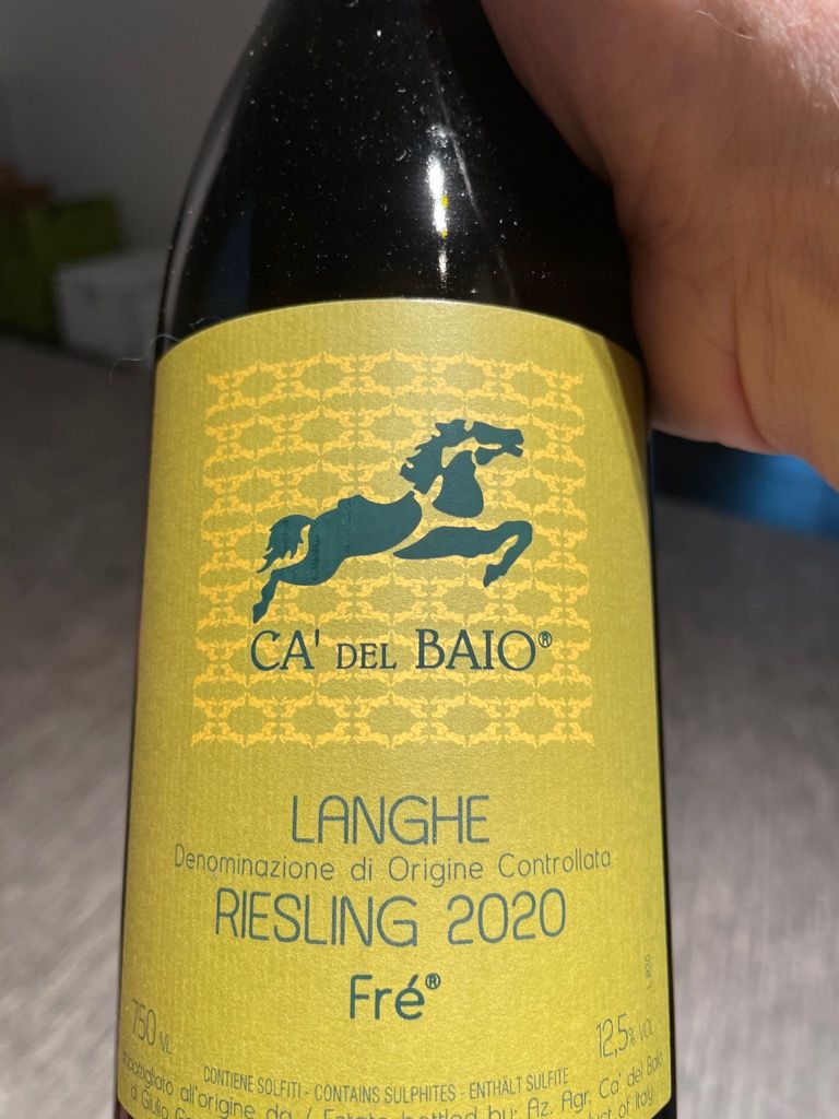 2021 Ca' del Baio Langhe Riesling, Italy, Piedmont, Langhe, Langhe DOC - CellarTracker
