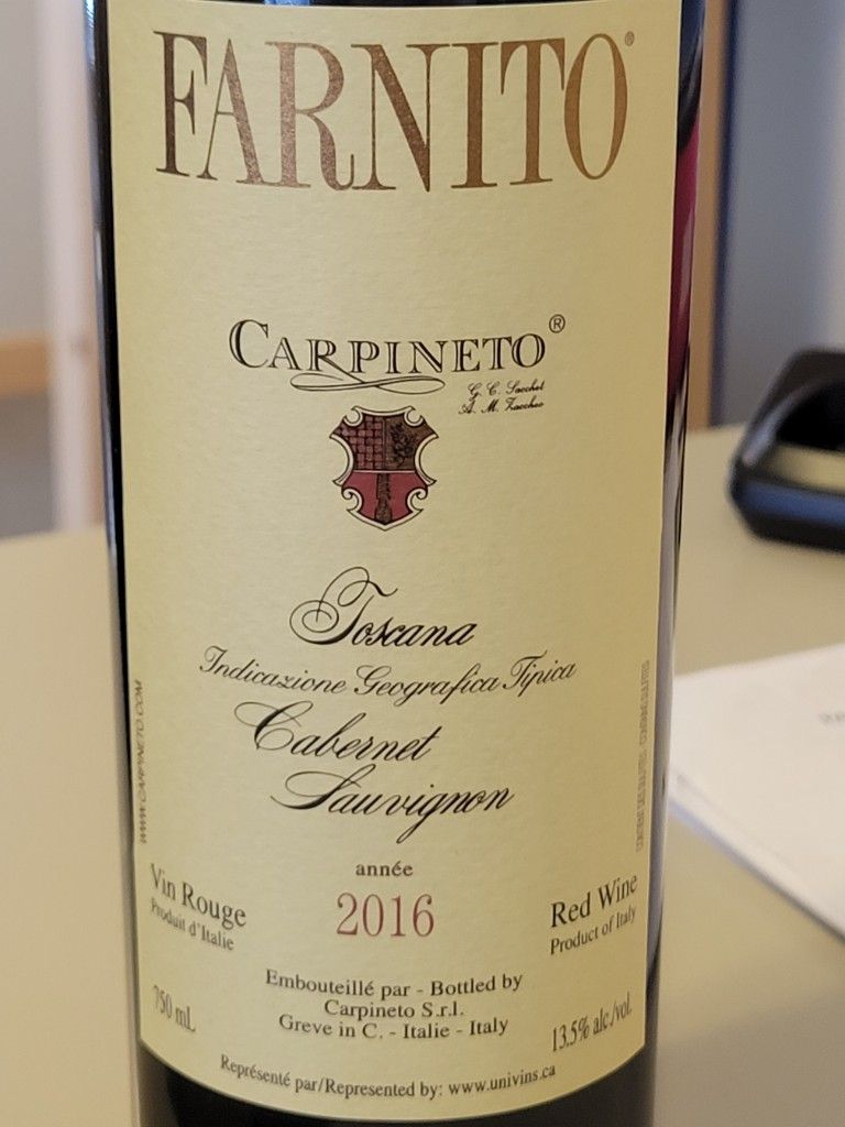 2016 Carpineto Cabernet Sauvignon Farnito Toscana IGT, Italy, Tuscany ...
