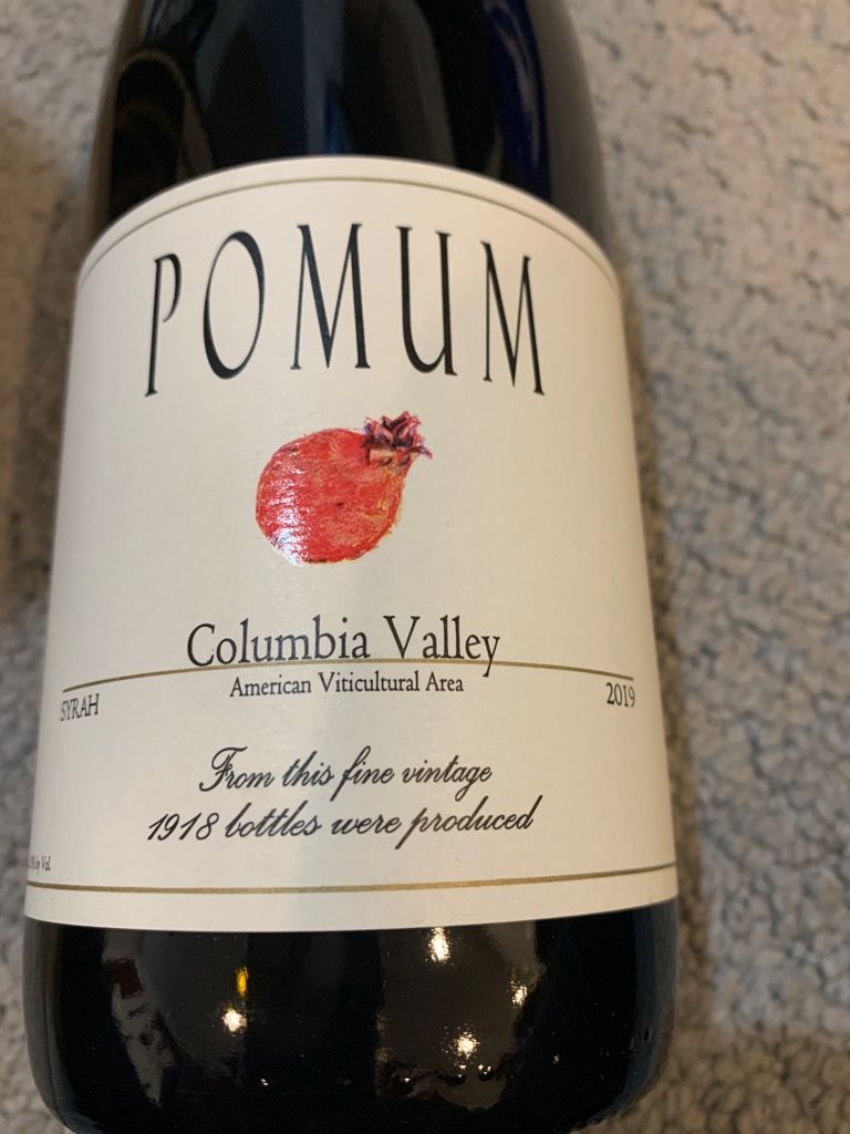 2019 Pomum Cellars Syrah, USA, Washington, Columbia Valley - CellarTracker