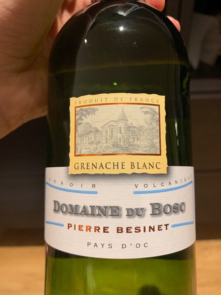 1987 Domaine du Bosc Vin de Pays d'Oc Terroirs Volcaniques, France ...