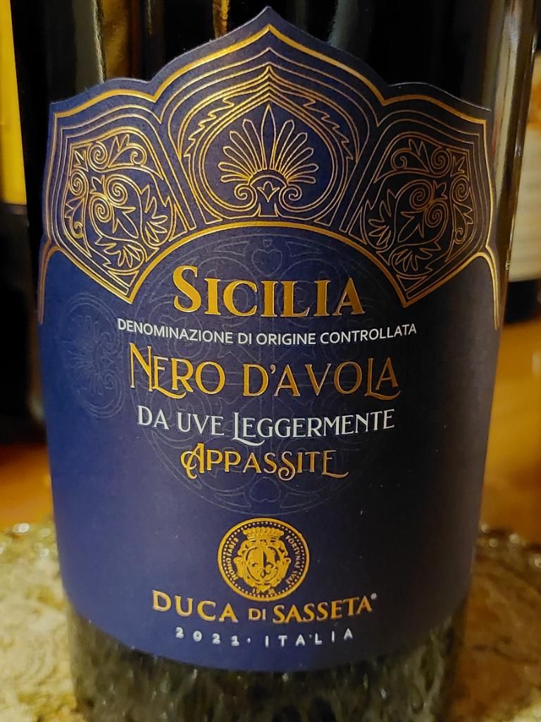 2020 Duca di Sasseta Sicilia Da Uve Leggermente Appassite, Italy ...