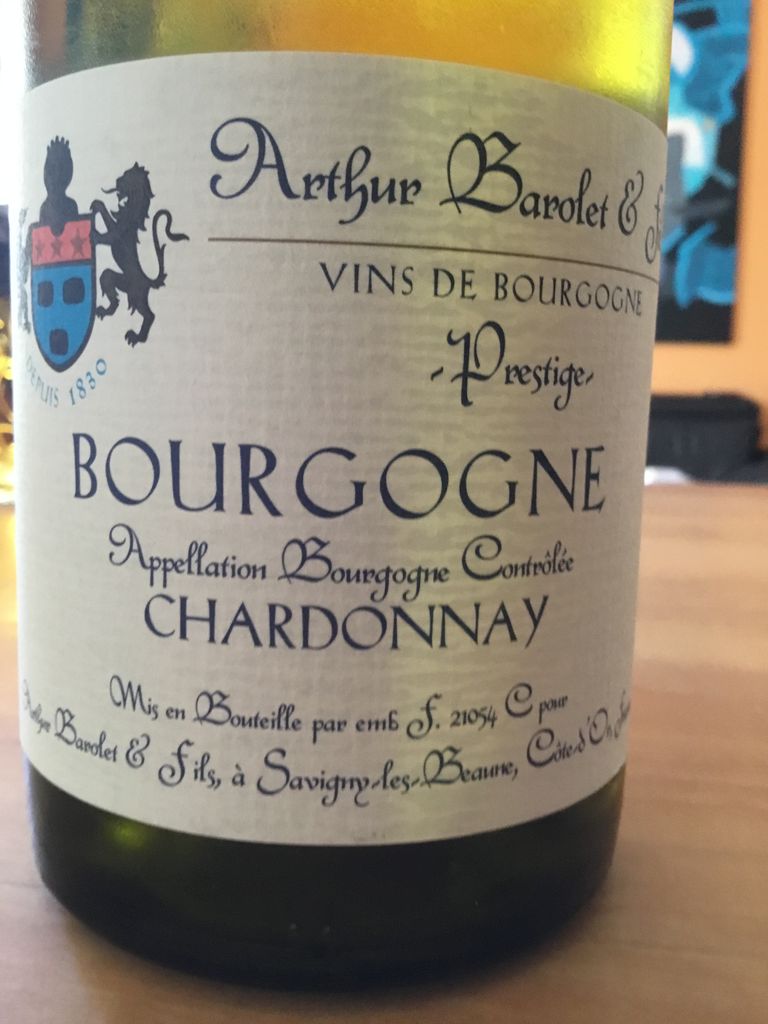 2017 Arthur Barolet et Fils Bourgogne Blanc Prestige, France, Burgundy ...
