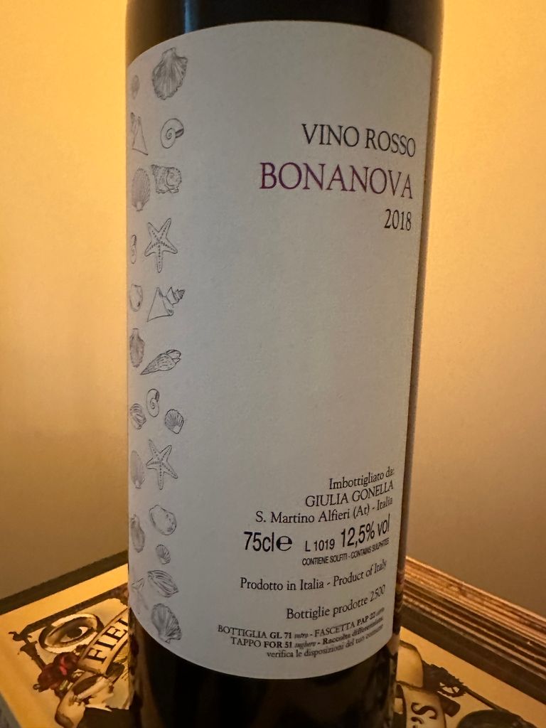 2018 Giulia Gonella Bonanova, Italy, Piedmont, Vino da Tavola ...