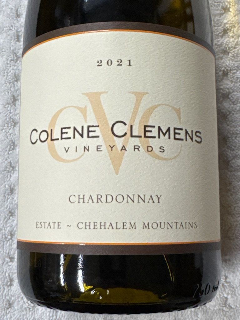 2021 Colene Clemens Chardonnay Estate Chehalem Mountains, USA, Oregon ...