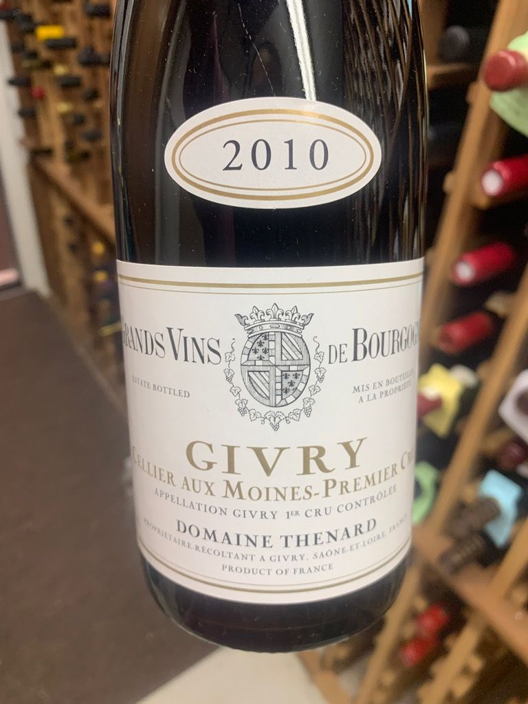 1985 Domaine Thenard Givry, France, Burgundy, Côte Chalonnaise, Givry ...