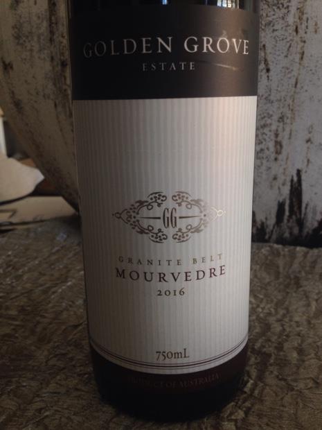 2016 Golden Grove Estate Mourvèdre, Australia, Queensland, Granite Belt ...