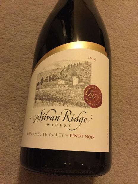 2014 Silvan Ridge Pinot Noir, USA, Oregon, Willamette Valley ...