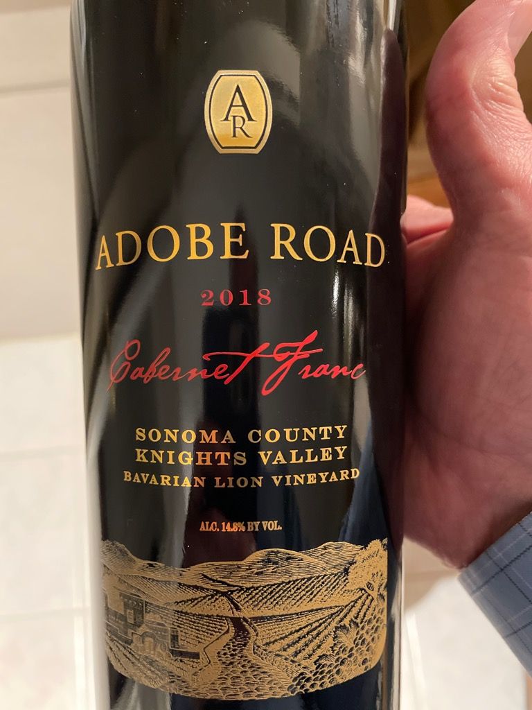 2021 Adobe Road Cabernet Franc Bavarian Lion Vineyard, USA, California ...