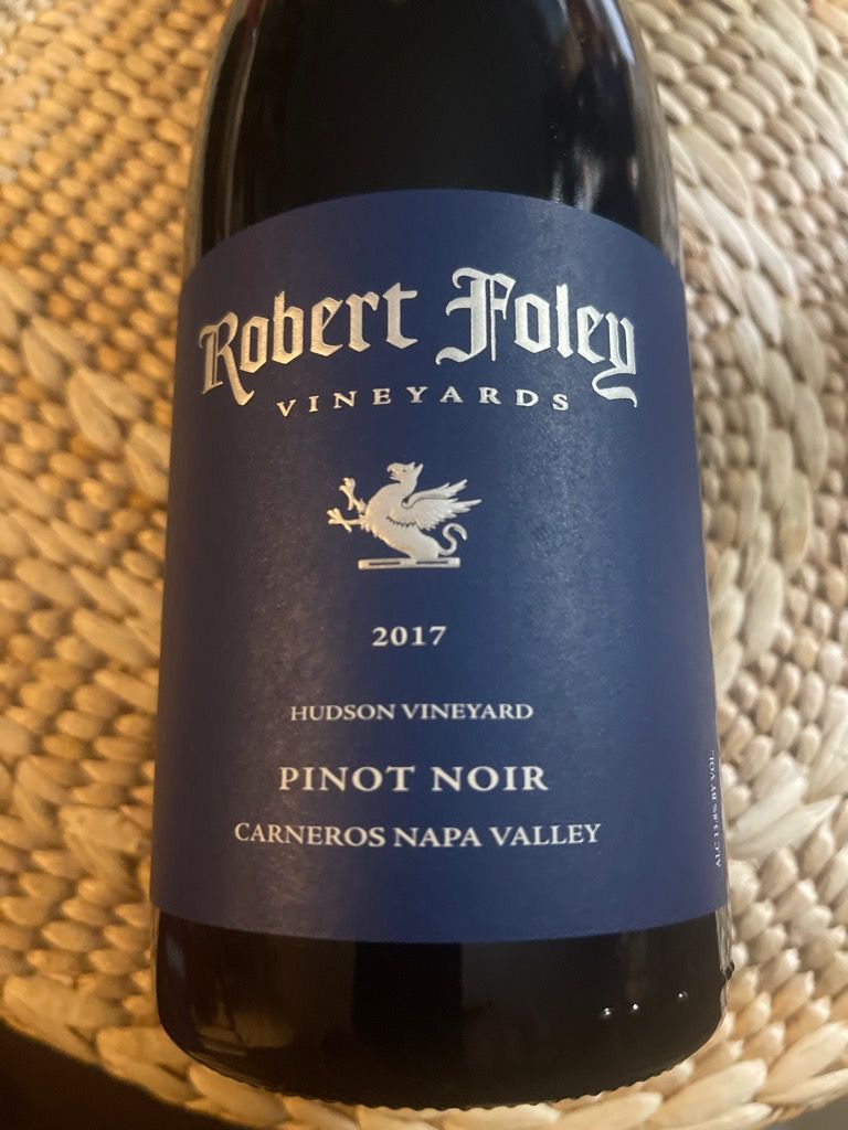 2017 Robert Foley Pinot Noir Hudson Vineyard, USA, California, Napa ...