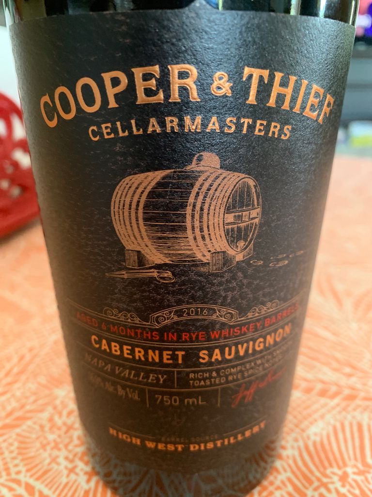 2016 Cooper and Thief Cellarmasters Select, USA, California, Napa ...