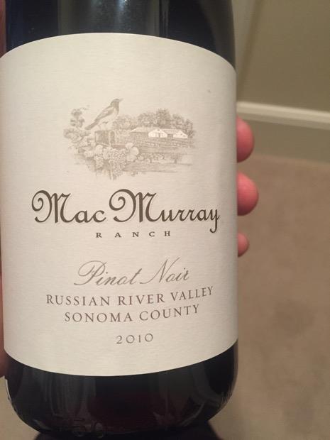 2010 MacMurray Ranch Pinot Noir Sonoma Coast, USA, California, Sonoma ...