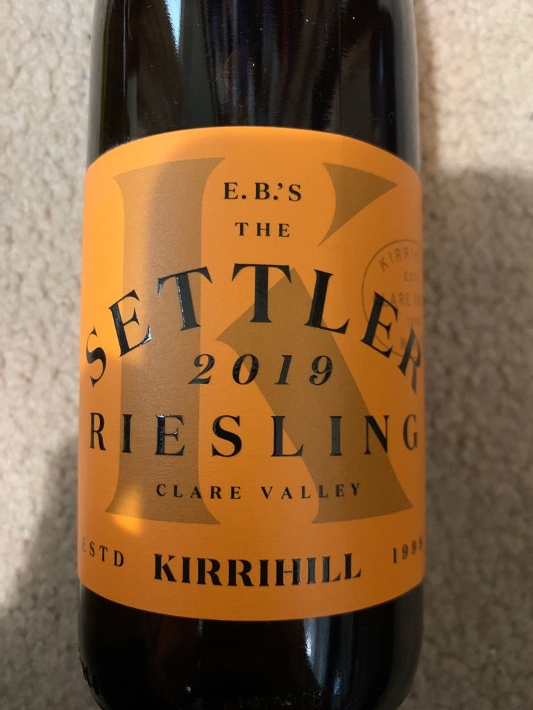 2018 Kirrihill Riesling E.B.'s The Settler, Australia, South Australia ...