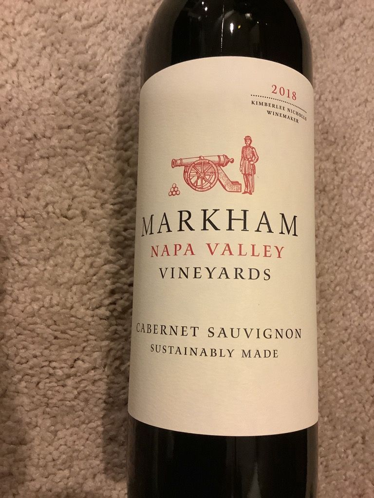 2018 Markham Cabernet Sauvignon Napa Valley Vineyards, USA, California ...
