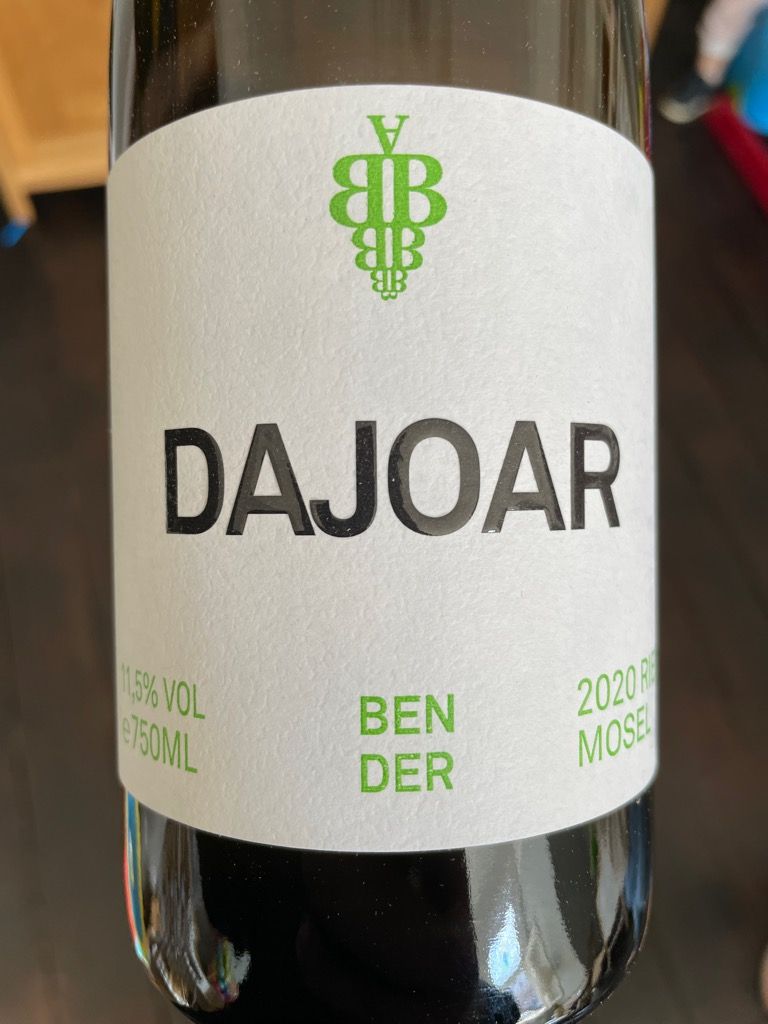 2019 Andreas Bender Riesling Dajoar, Germany, Mosel Saar Ruwer ...
