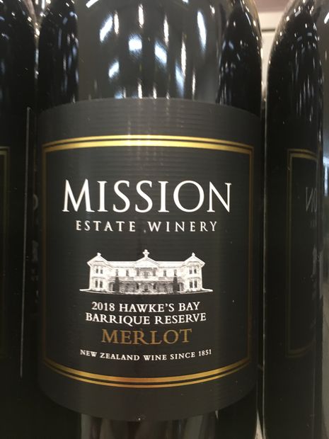 2014 Mission Estate Winery Merlot Reserve Mere Road, New Zealand, North Island, Hawke's Bay ...