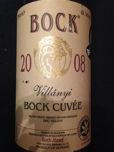 2008 Jozsef Bock Villányi Bock Cuvée, Hungary, Dél-Pannónia, Villányi ...
